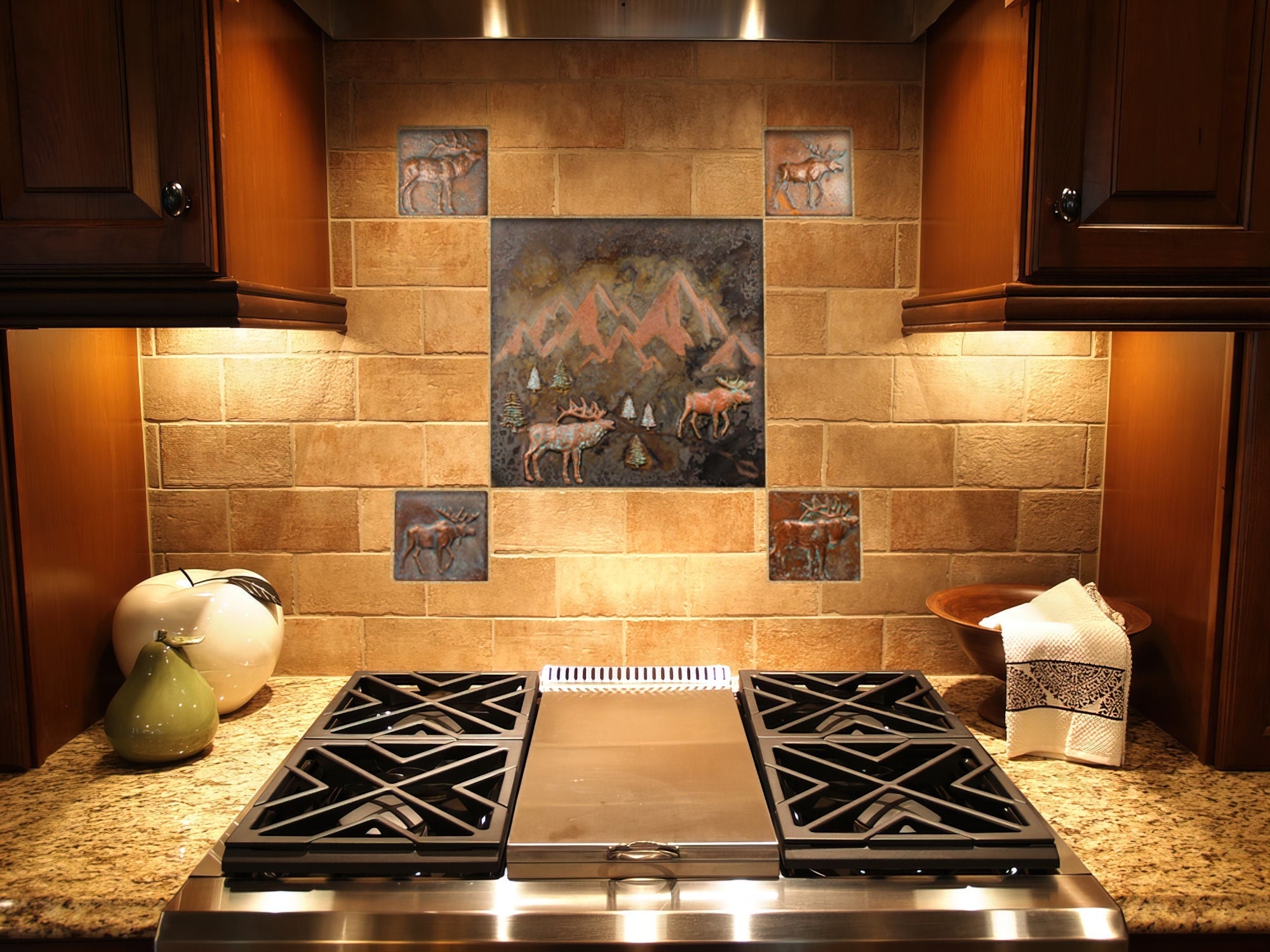 Rusted Metal Backsplash Tile Copper Kitchen Backsplash Metal - Etsy