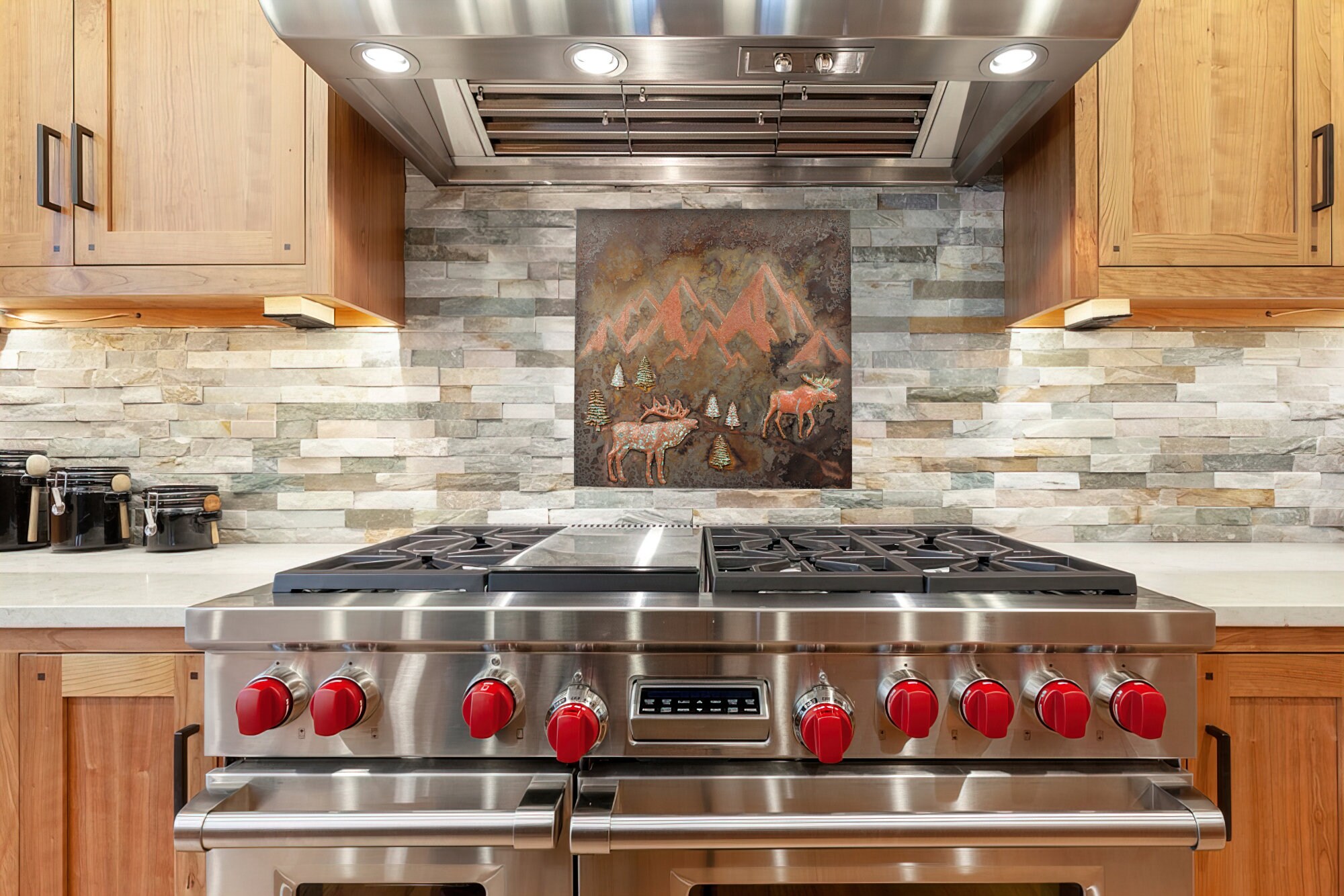 Rusted Metal Backsplash Tile Copper Kitchen Backsplash Metal | Etsy