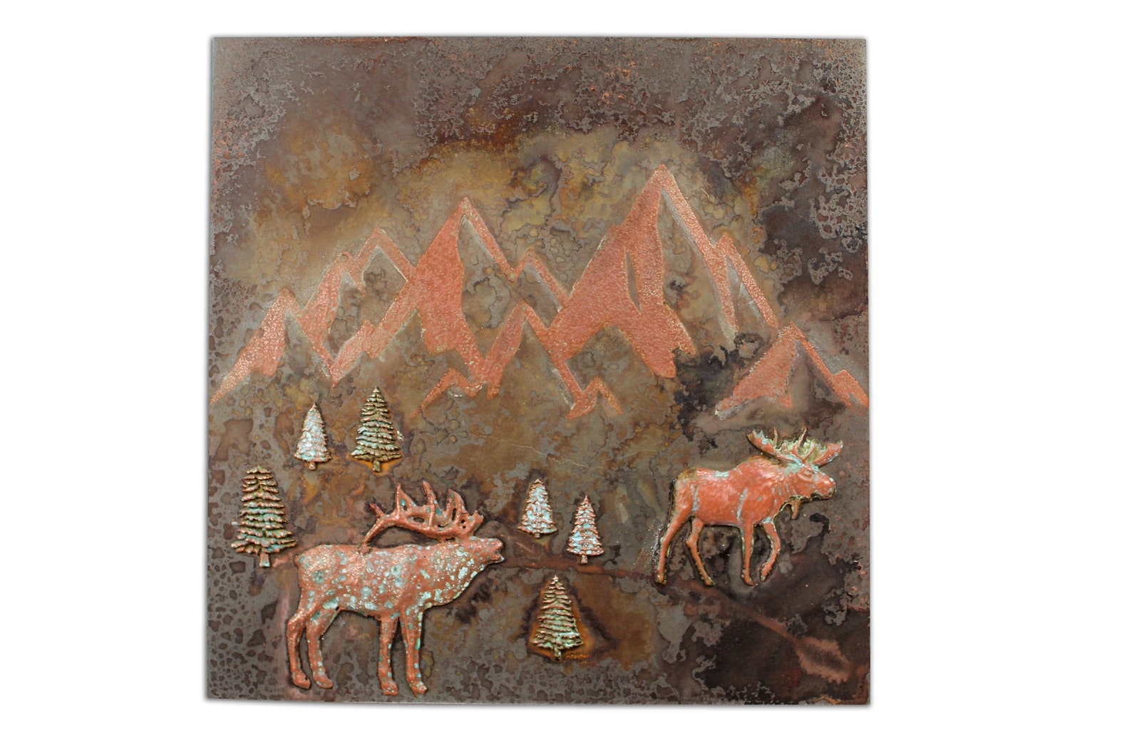 Rusted Metal Backsplash Tile Copper Kitchen Backsplash Metal - Etsy