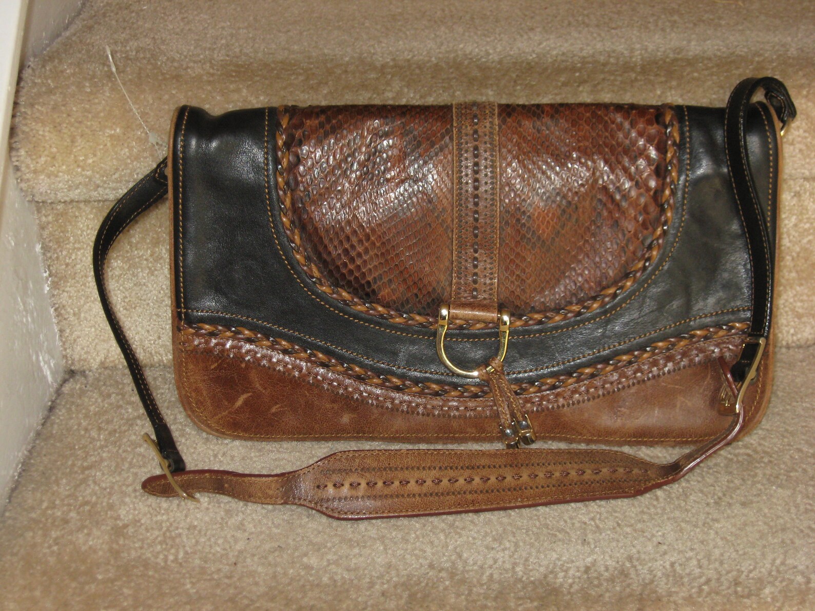 Original Cuadra Baggenuine Skin & Leather Brown Bag Black - Etsy