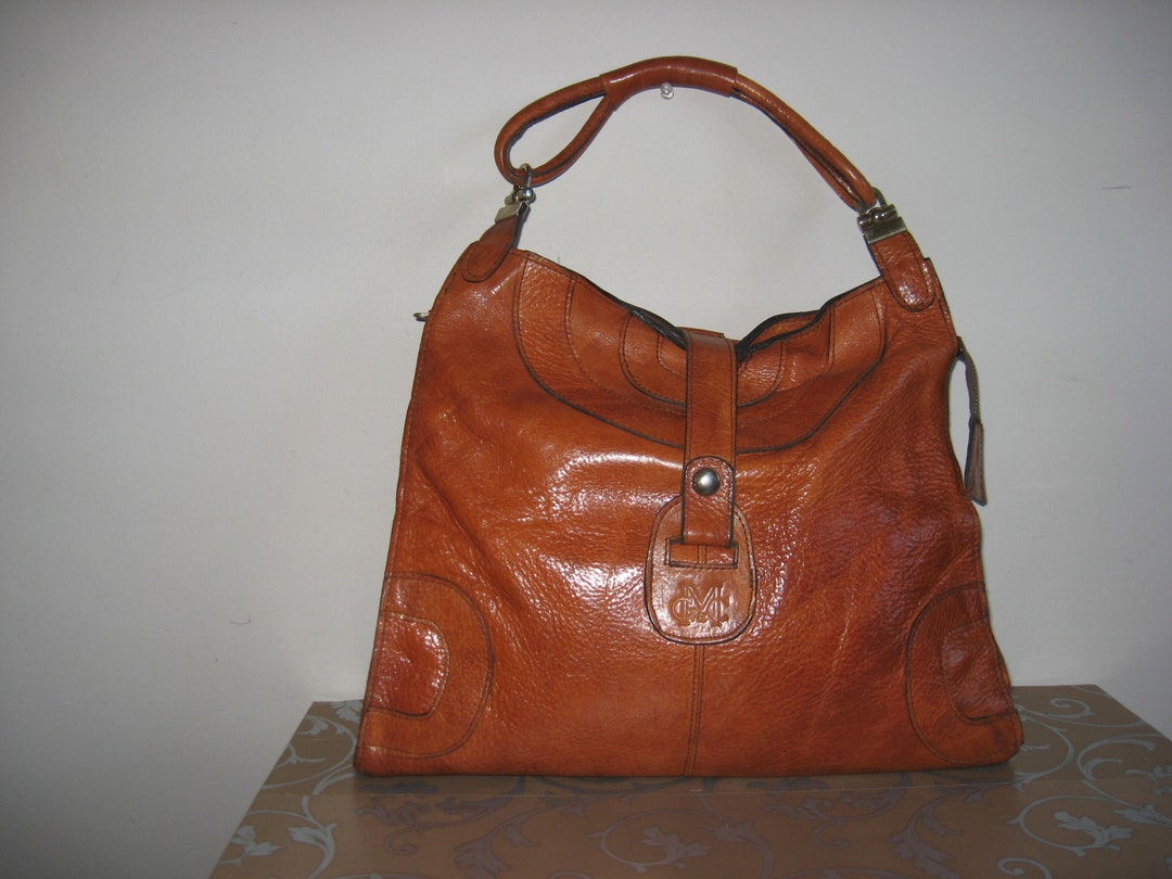 Vintage Genuine Leather Bag, Brown Cognac Leather, Rudsak Brown Leather ...