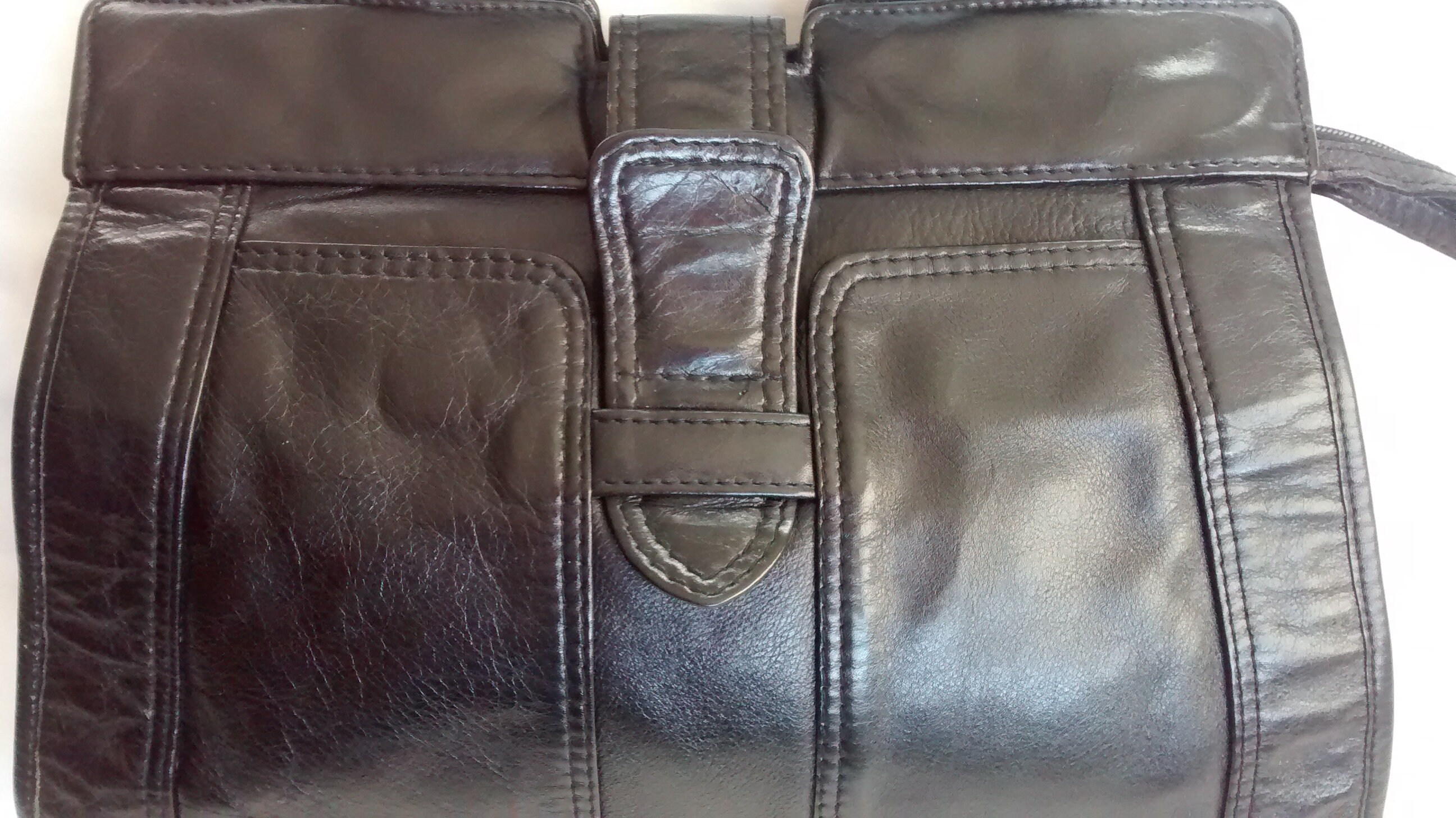 Vintage Dutch Black Leather Bag Tiny's Dutch Leather Bag - Etsy