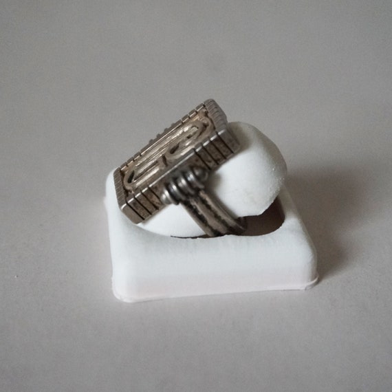 Vintage sterling silver 800 ring, Handarbeit silver 8… - Gem