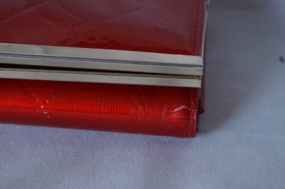 Pre-owned Red Lacquered Wallet Vincis Bench with Swar… - Gem