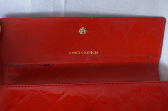 Pre-owned Red Lacquered Wallet Vincis Bench with Swar… - Gem