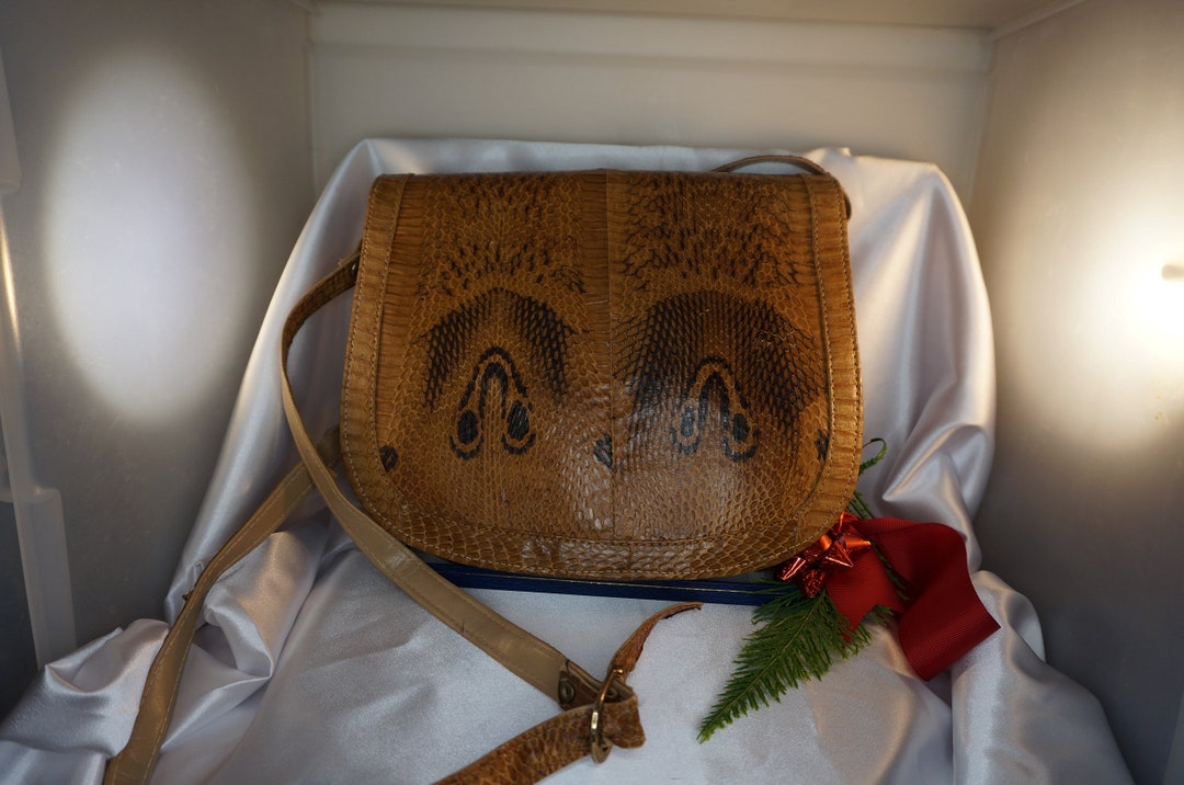 Original Genuine Brown Snake Skin, Rare Snake Skin Bag,crossbody Bag ...