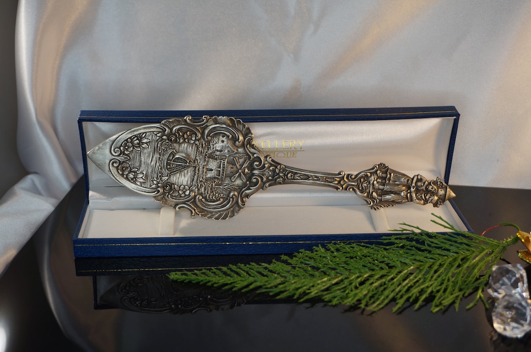 Antique German Repousse 800 Solid Silver Pastry Server, Sterling Silver ...