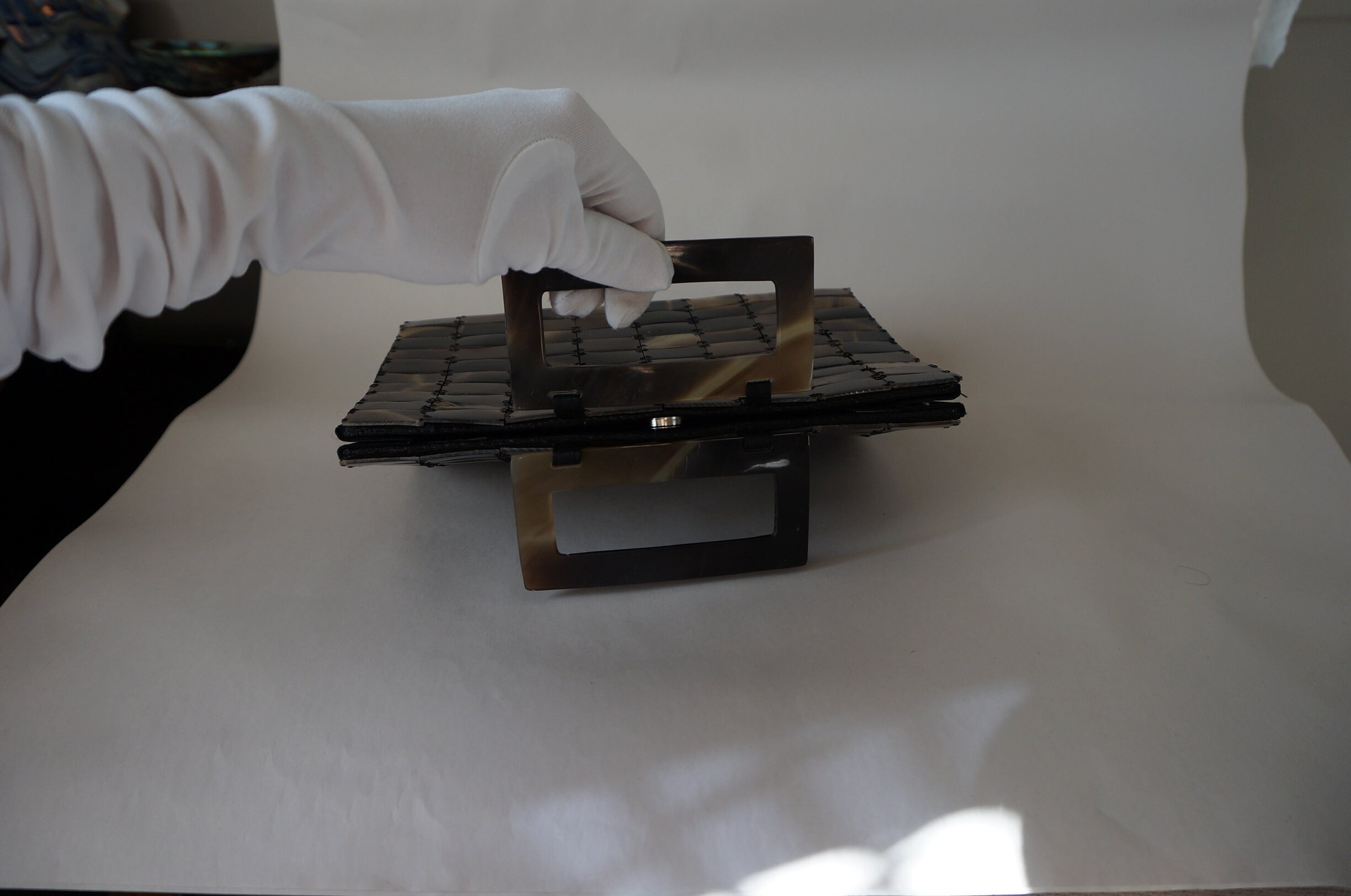 Vintage Horn Tile Handbag / Vintage 1960s Purse With Carved - Etsy