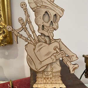 Elegant Skeleton Musician Bagpipe Laser Cut File Easy Assembly Unique ...