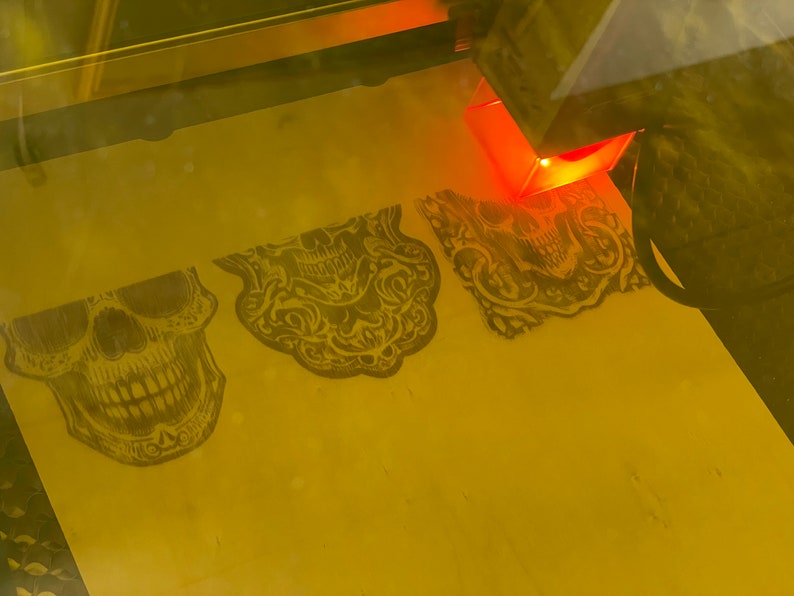 Set of 6 Coasters Skeleton Skull. Dfx, Svg, Laser Cut File Beneficio ...