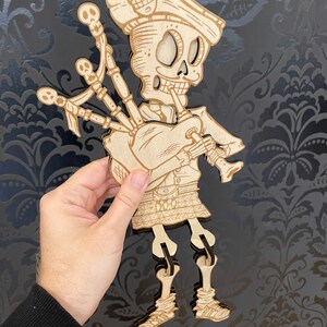 Elegant Skeleton Musician Bagpipe Laser Cut File Easy Assembly Unique ...
