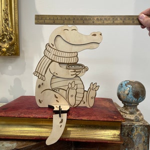 Relaxing Crocodile With Hot Cocoa - Laser Cut File for DIY Home Decor ...