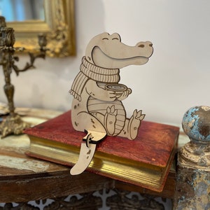 Relaxing Crocodile With Hot Cocoa - Laser Cut File for DIY Home Decor ...