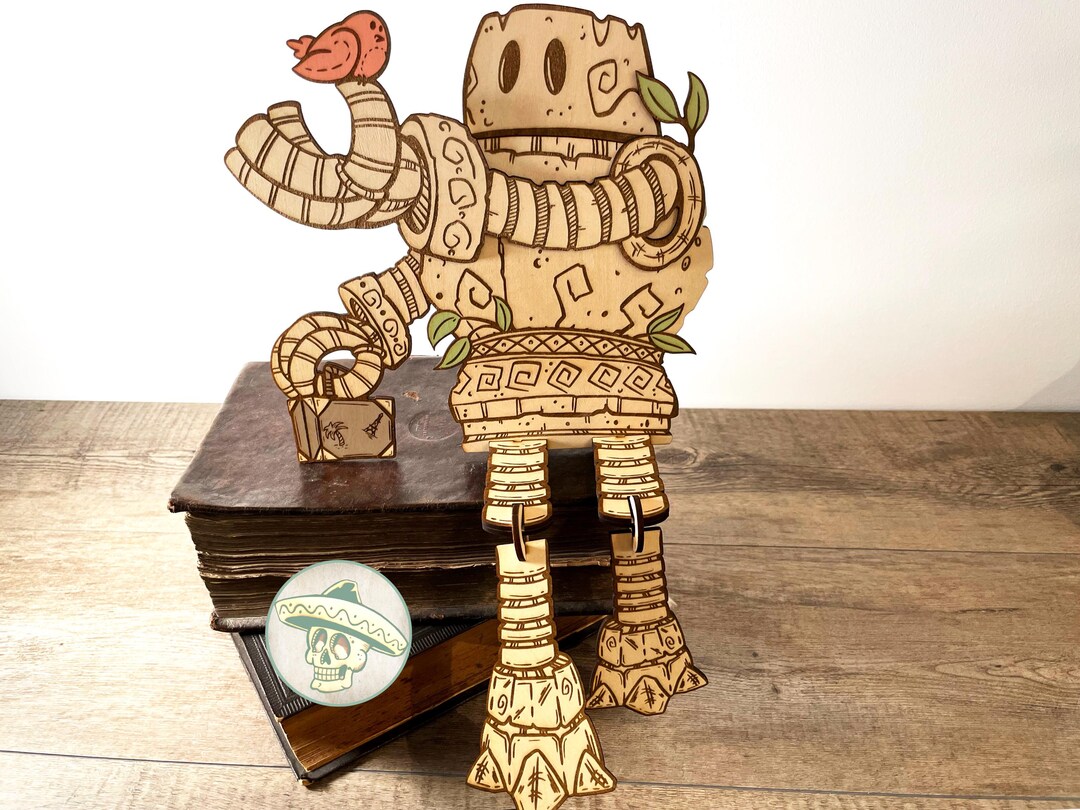 DIY Wooden Robot Figurine Laser Cut File Svg Ai Dxf Xcs Lightburn 3mm ...