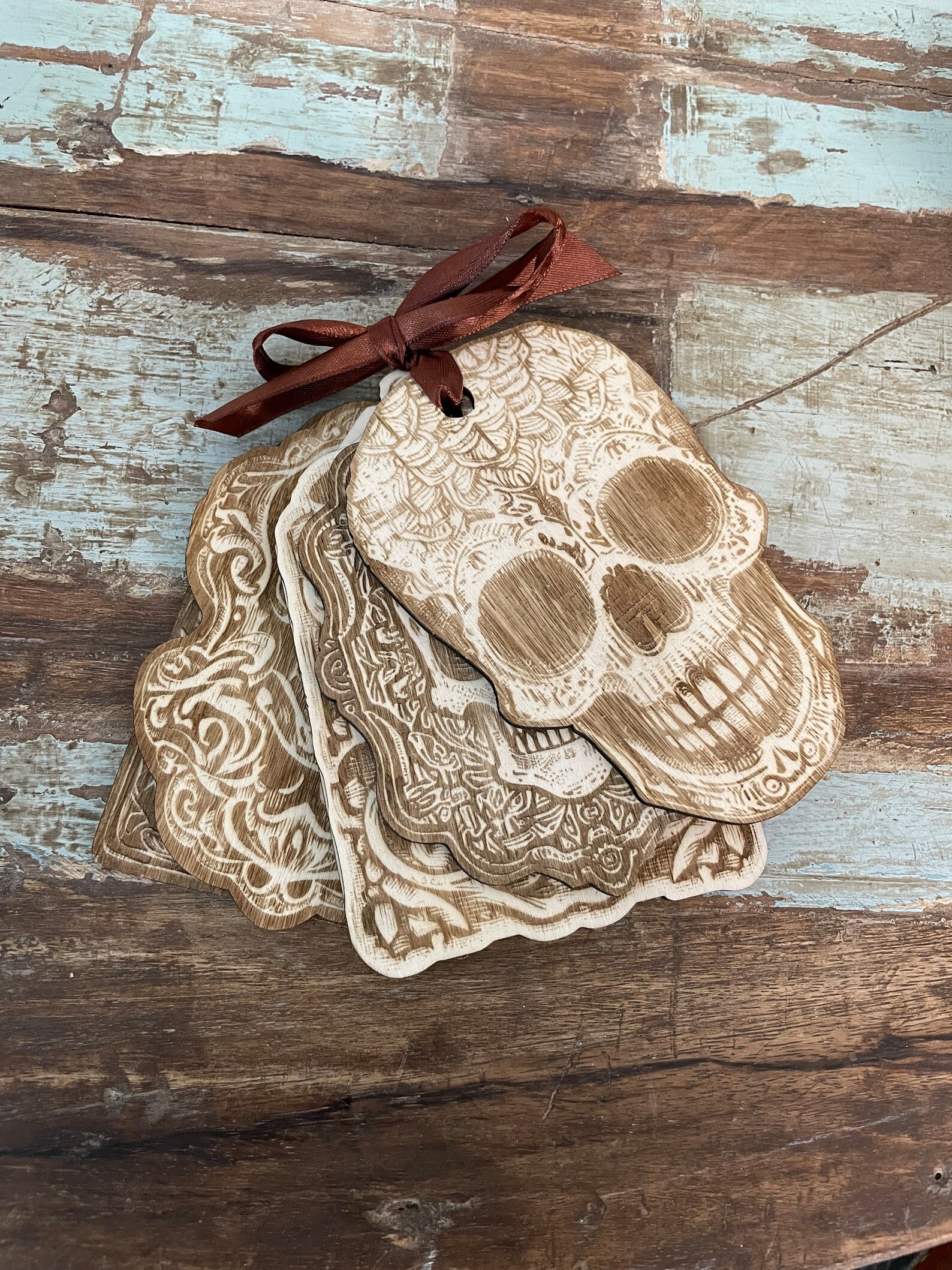 Set of 6 Coasters Skeleton Skull. Dfx, Svg, Laser Cut File Beneficio ...