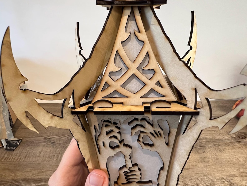 Gothic Soul Lantern SVG - Digital Laser Cut Pattern - Undead Zombie ...