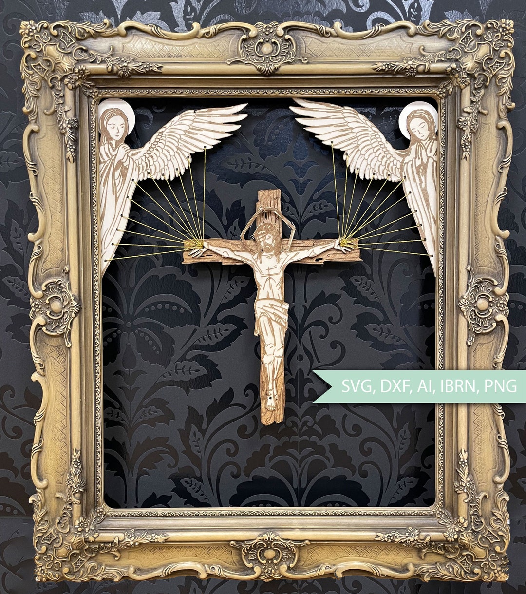 Jesus Laser Cut File Jesus on the Cross Glowforge - Etsy