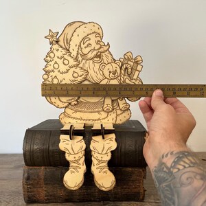 Sitting Santa Trio Laser Cut File Christmas Shelf Sitters Svg, Ai, Dxf ...