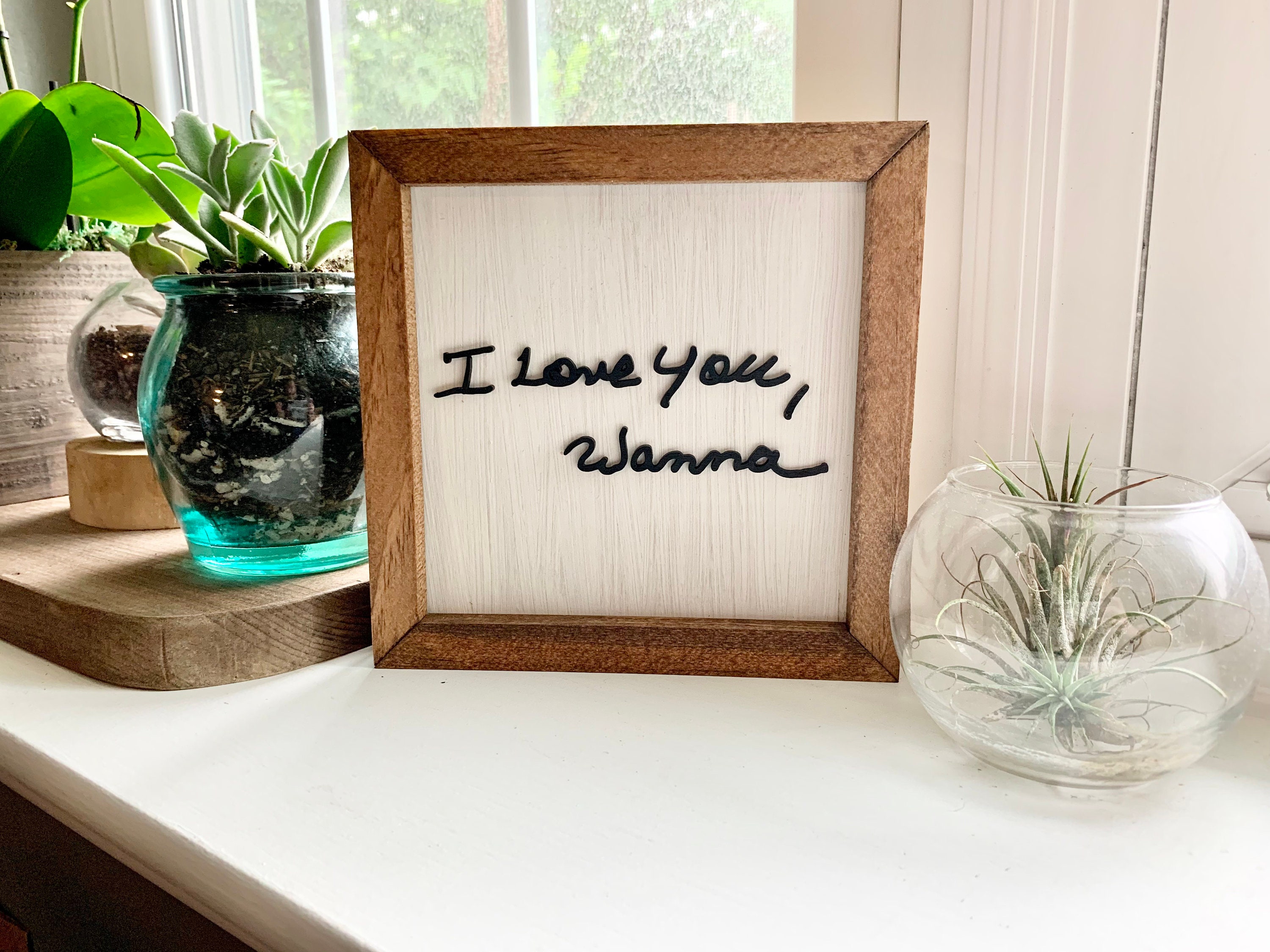 8x8 Handwritten Sign - Etsy