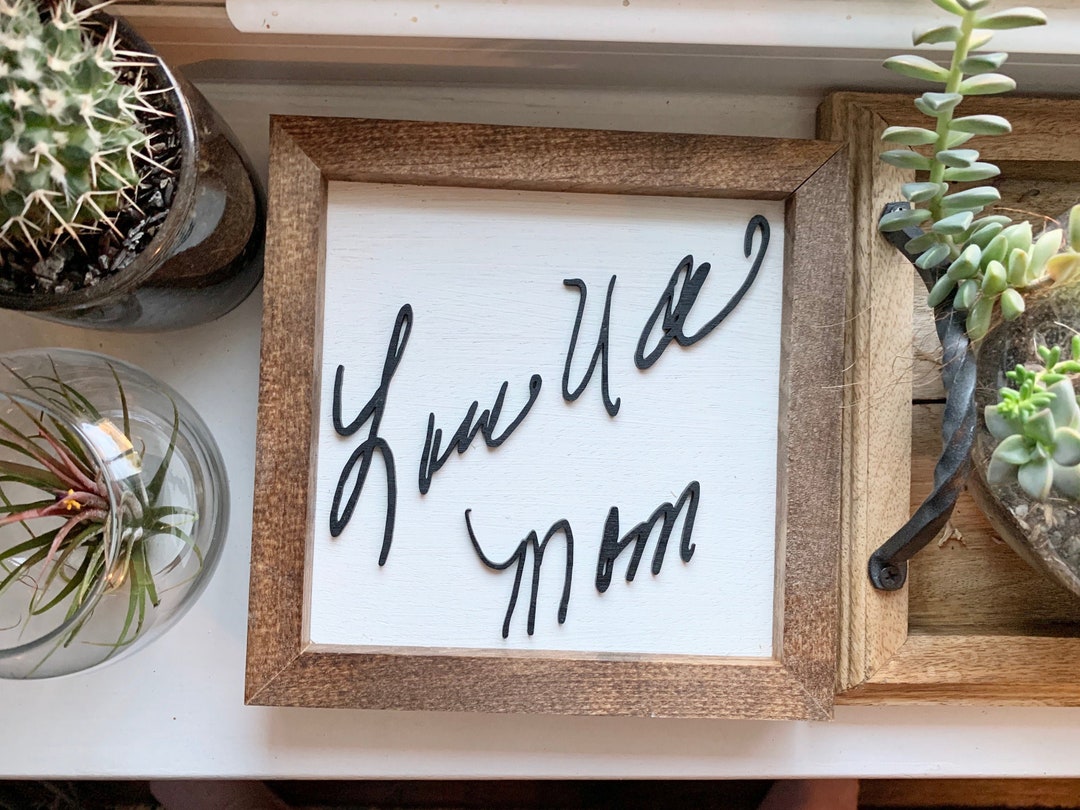 8x8 Handwritten Sign - Etsy