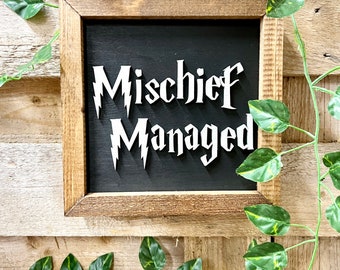 Mischief Managed Sign - Etsy