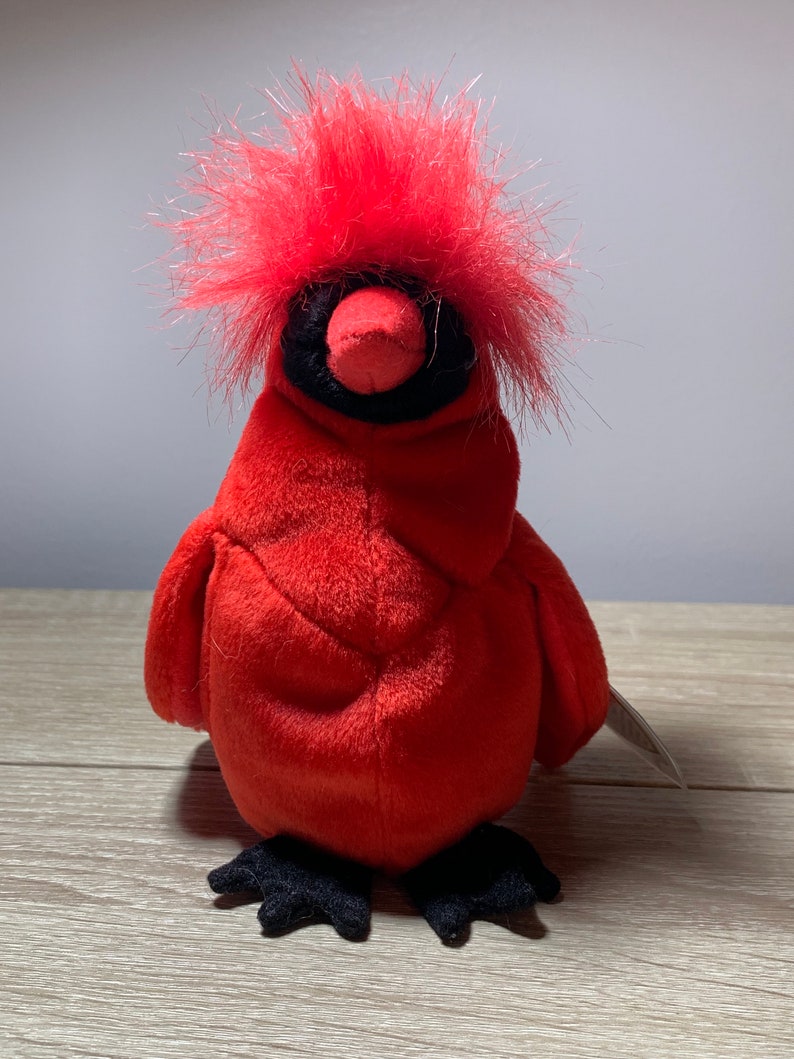 REAL BEANIE BABY Mac the Cardinal Limited Edition Rare Tag on Wing - Etsy