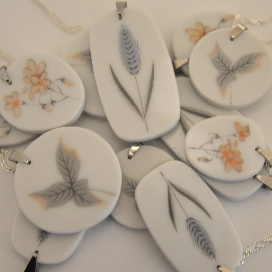 Reclaimed Rondo Porcelain China by Princess Pendant Necklace With ...