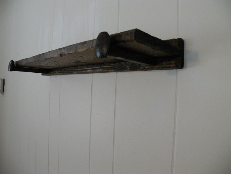 Country Rustic Wood Floating Shelf Distressed Pine W/ Reclaimed ...