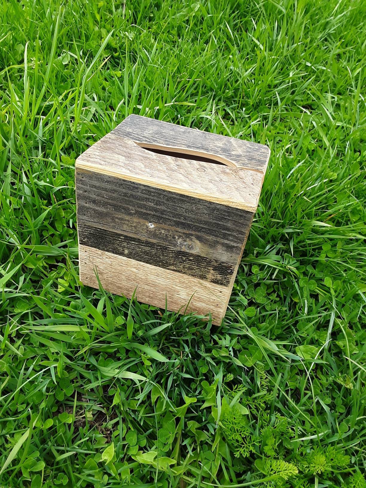 Reclaimed Wood Tissue Box Rustic - Etsy