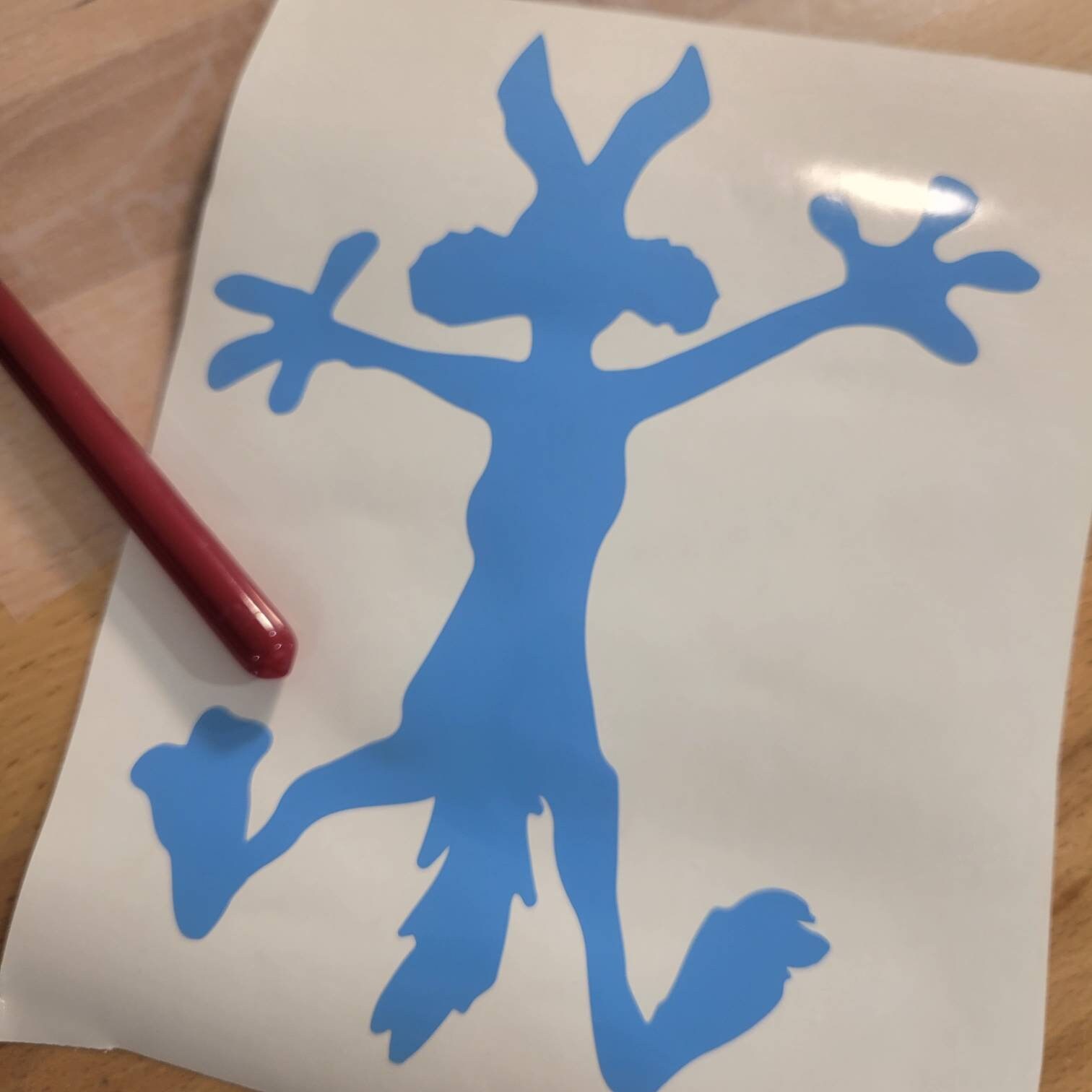 Wile E Coyote Splat Funny Vinyl Decal Sticker for Car - Etsy