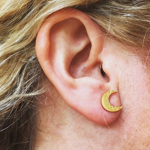 HARLYN Sun and Moon Earrings Studs - Etsy