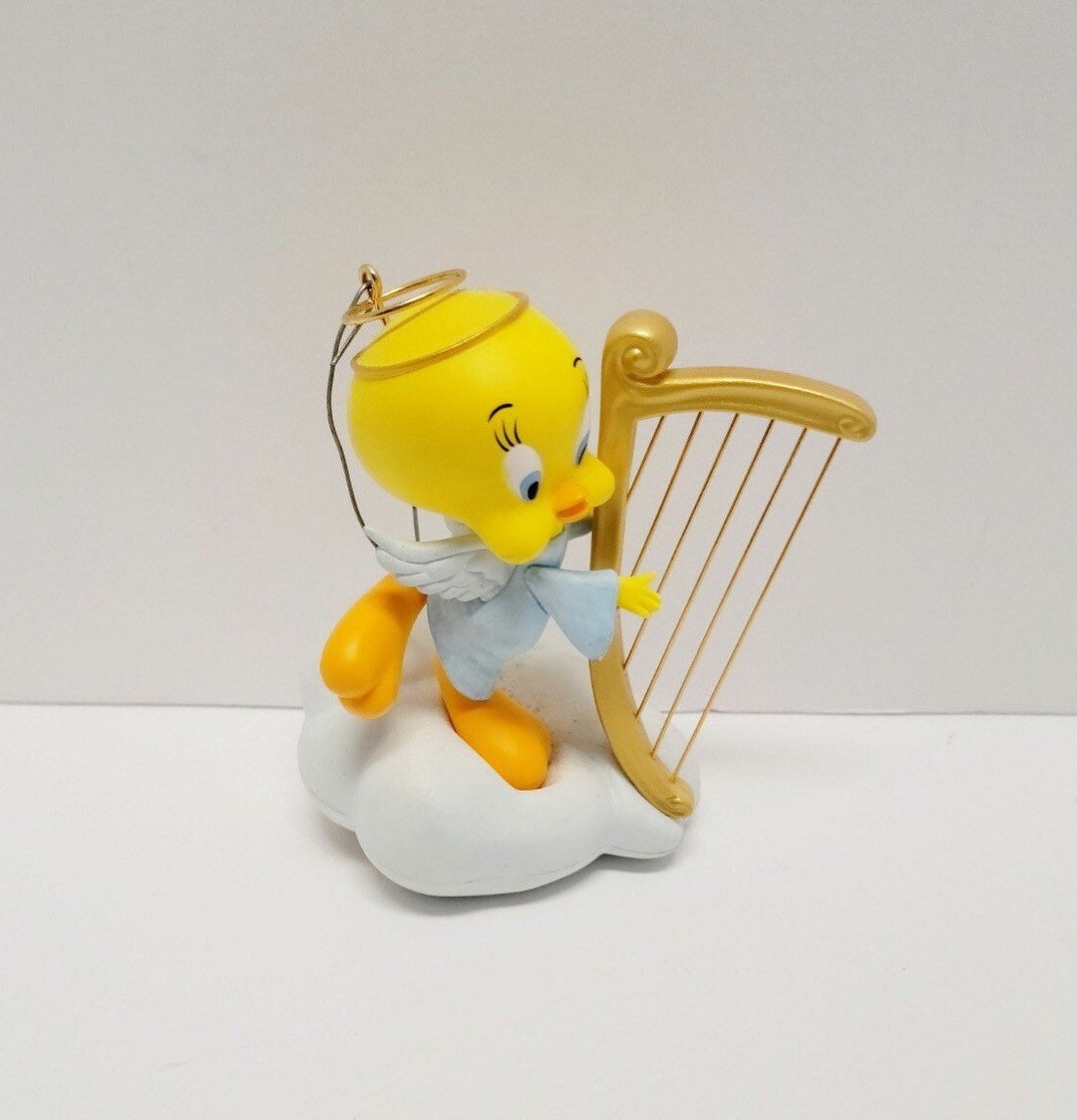 Vintage Tweety Bird Angel Ornament With Harp & Halo on - Etsy