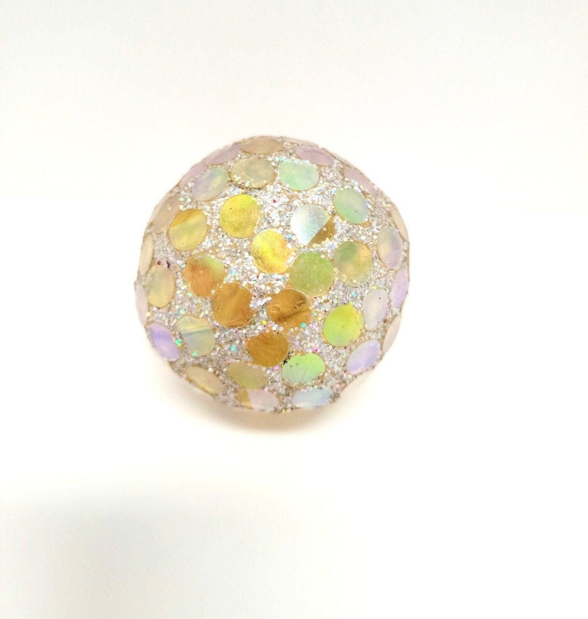 Vintage Iridescent Mosaic Mirror Pear/christmas Decor/yellow/green ...