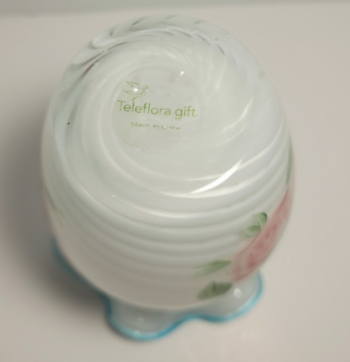 Vintage Fenton Ruffle Vase Roses Frosted/floral/swirl - Etsy