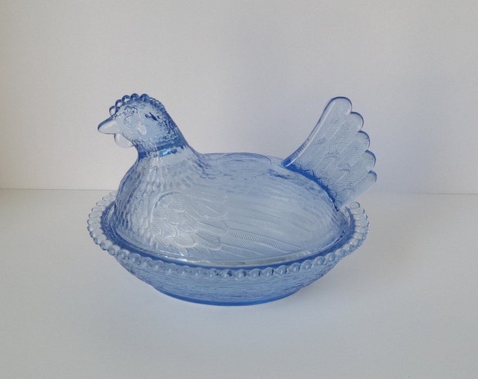 Vintage Indiana Glass Hen on Nest/hen on A Nest/indiana Glass Co. Candy ...