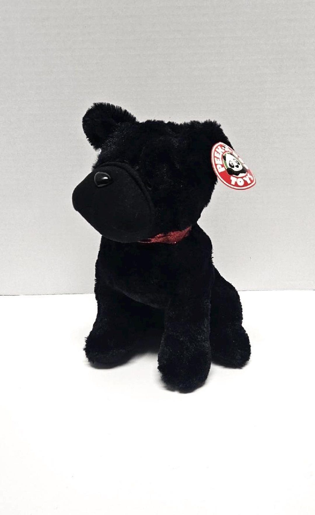 Peek-a-boo Pug Dog Plush Pace the Pug Black Stuffed Animal Orignal Tag ...