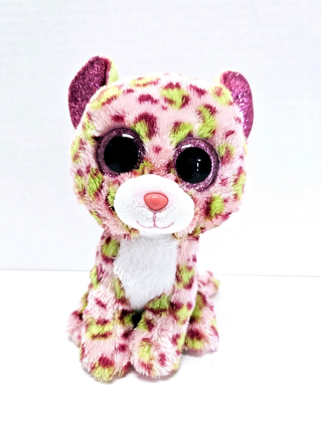 Ty Beanie Boo Lainey Leopard Plush/glitter Eyes/collectible/stuffed ...