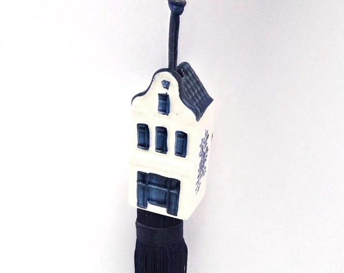 Vintage Delft Blue Amsterdam Canal House Tassel/porcelain/delft Blue ...