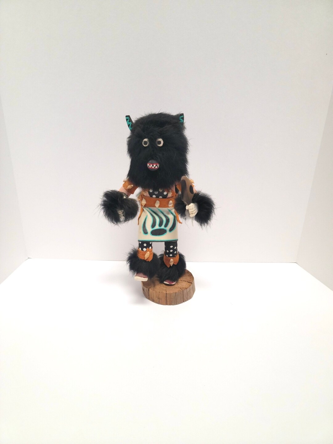 Kachina Doll Black Bear/signed Coyote Clan L. Joe/black Faux - Etsy