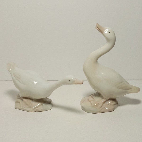 Porcelain Geese Figurines - Etsy