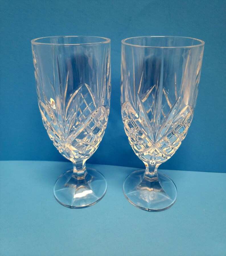 Godinger Crystal Iced Tea Goblets Glasses/heavy Weight/crystal - Etsy