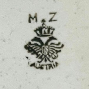 Antique MZ Austria Porcelain Dessert Dishes Antique MZ Austria Custard ...