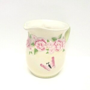 Vintage Harry & David Ceramic Pitcher Butterflies and Roses /flowers ...