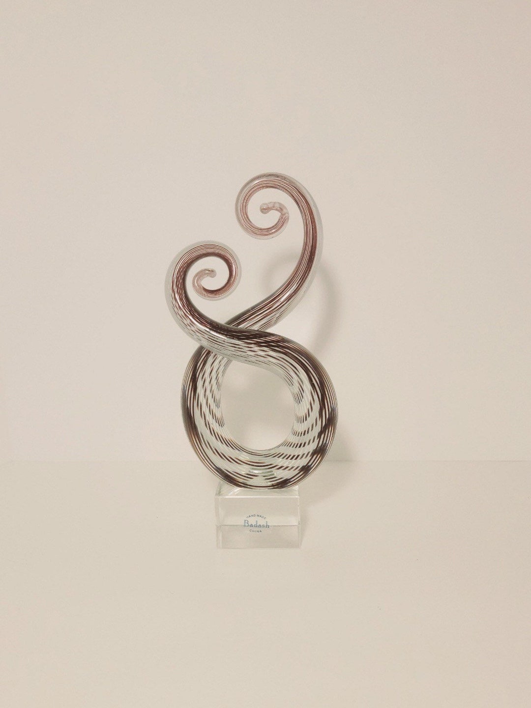 Vintage Blown Glass Musical Note Sculpture/art Glass/centerpiece/art ...