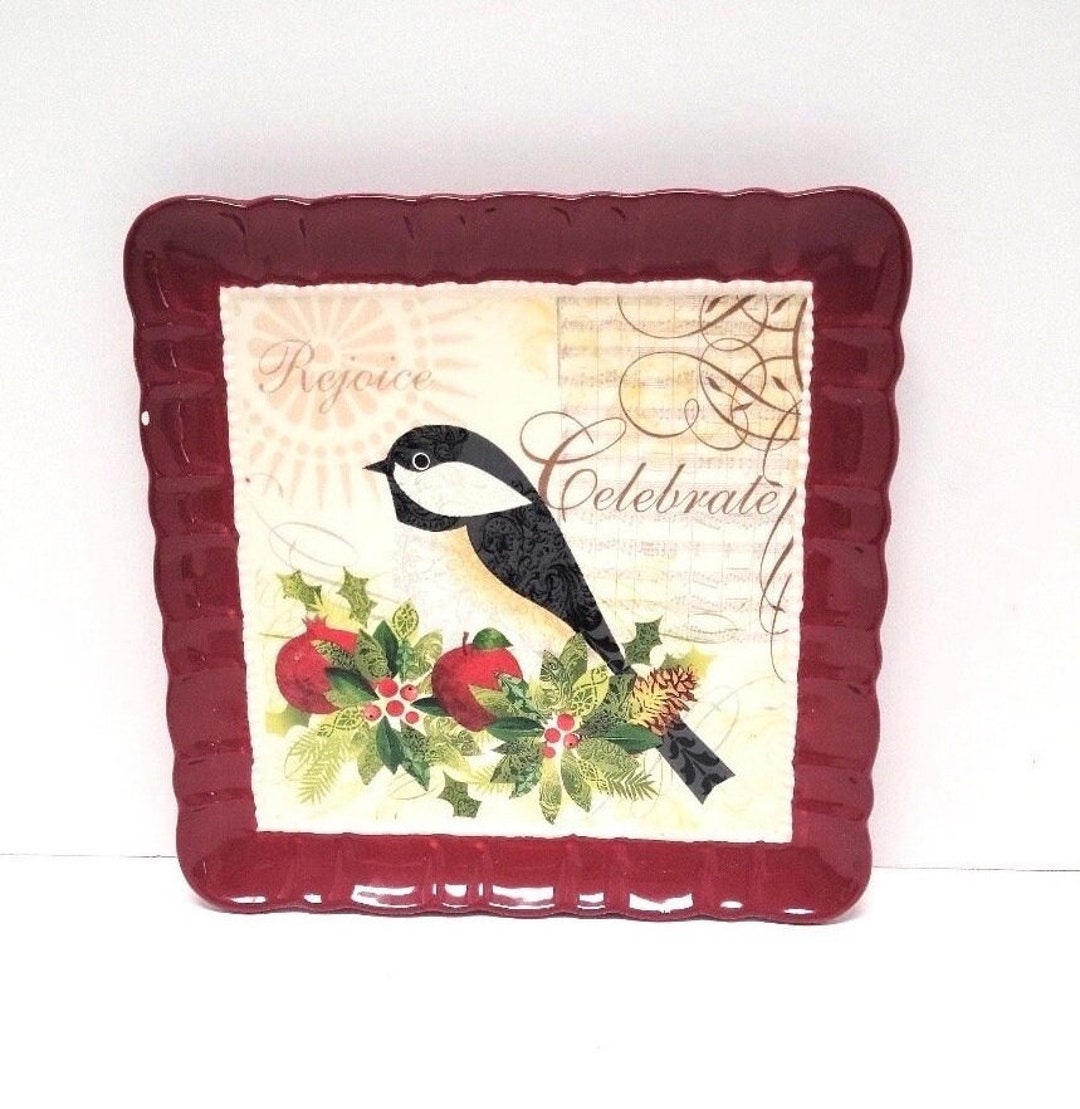 Christmas Chickadee Cracker Barrel Plate / Season of Peace by Lori ...