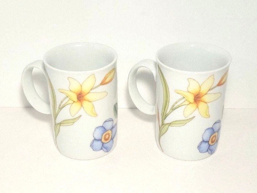 Vintage Dansk Ceramic Floral Marabello Coffee Mugs/dansk Dinnerware ...