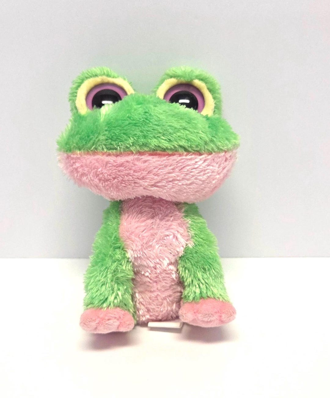 RARE Ty Beanie Boo Kiwi Frog Plush Green Pink Frog Plush Frog Stuffed ...