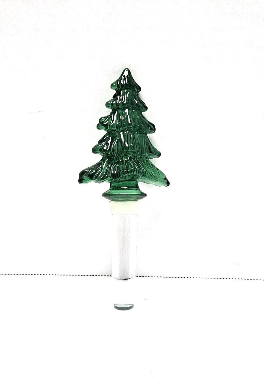 Mikasa Christmas Tree Wine Stopper/mikasa Crystal/holiday Time/green ...