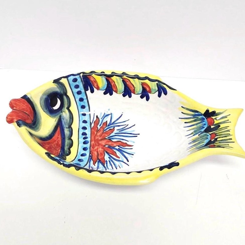 Pottery Fish Serving Dish - Etsy