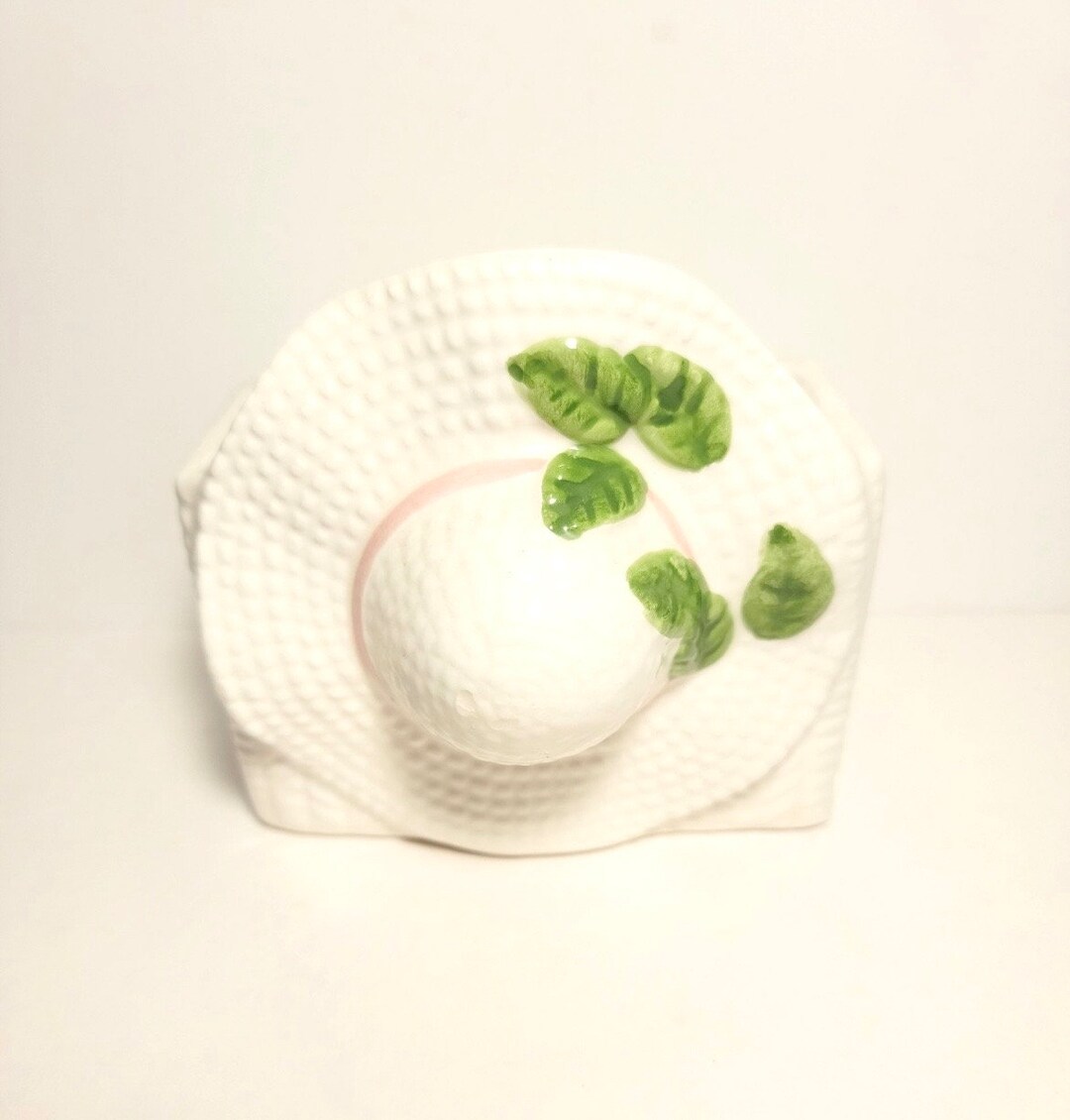 Vintage 1970’s Sun Hat Planter/straw Hat Planter/hand Painted Ceramic ...